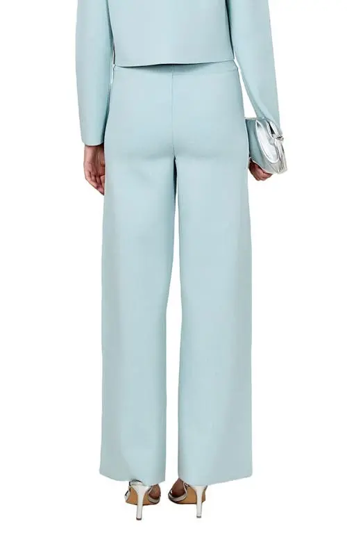 Endless Rose Relaxed Fit Wide Leg Sweater Pants - Powder Blue