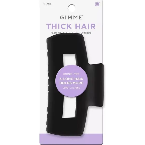 GIMME BEAUTY Large Cavity Claw Clip For Thick Hair - Black