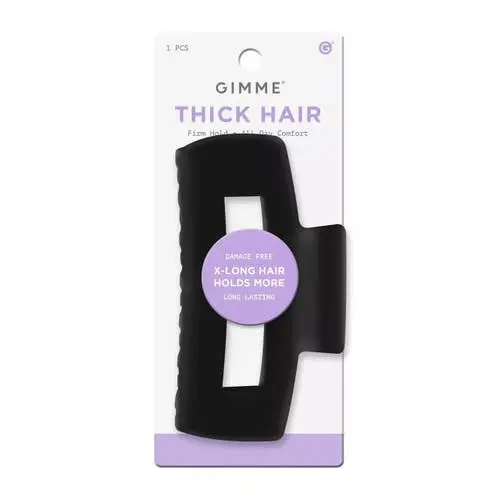 GIMME BEAUTY Large Cavity Claw Clip For Thick Hair - Black