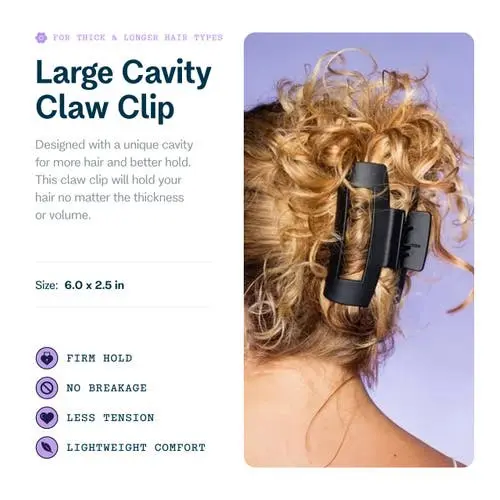 GIMME BEAUTY Large Cavity Claw Clip For Thick Hair