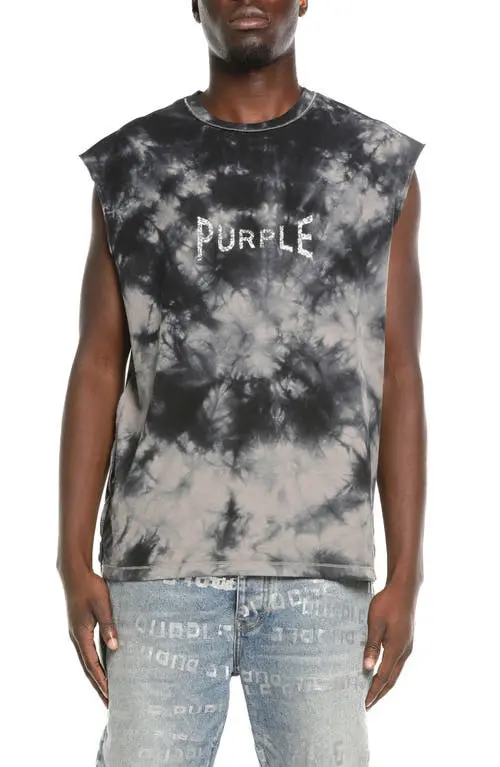 PURPLE BRAND Sleeveless Cotton Graphic T-shirt