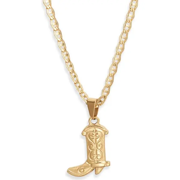 VIDAKUSH Rodeo Princess Pendant Necklace - Gold