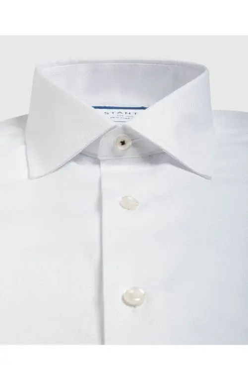 STANTT Contemporary Fit Cotton Dobby Tuxedo Shirt