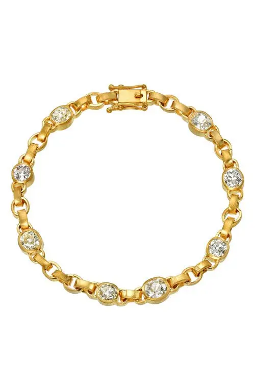 DARIUS Diamond Fairy Station Chain Bracelet - Yellow Gold