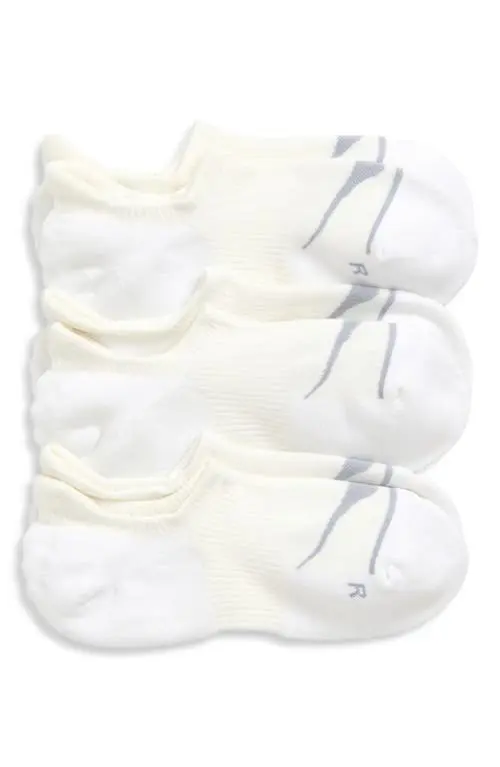 HOKA® Invisible No-show Socks 3-pack - White/white/white