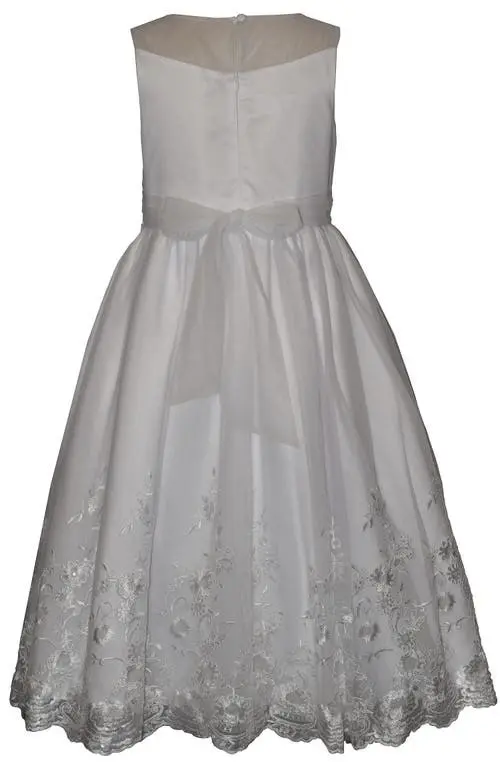 IRIS & IVY Sleeveless Embroidered Communion Dress
