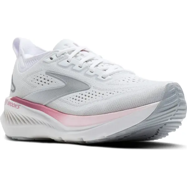 Brooks Glycerin Gts 23 Running Shoe - White/harbor Mist/metallic