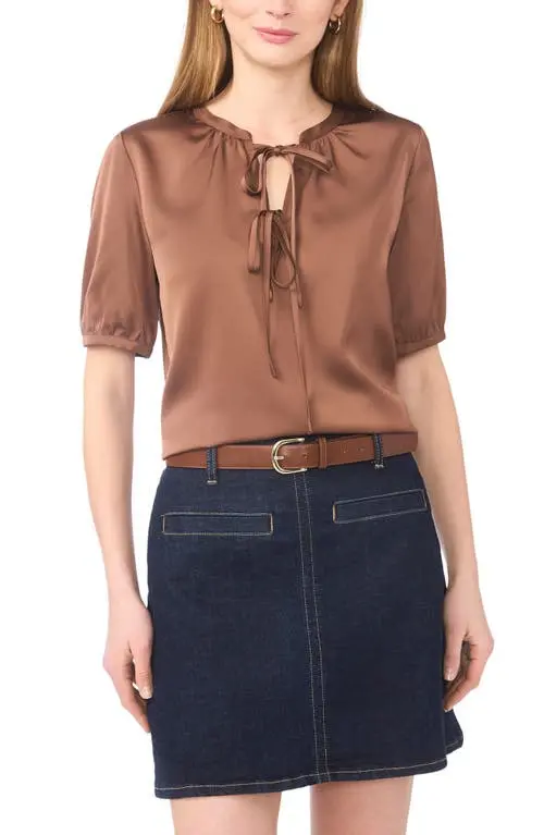 Vince Camuto Tie-front Satin Top