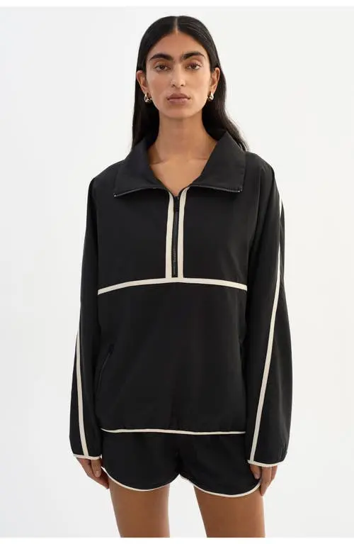 LAMARQUE Weslee Half-zip Pullover Jacket - Black