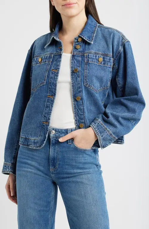 Wit & Wisdom Cropped Denim Trucker Jacket