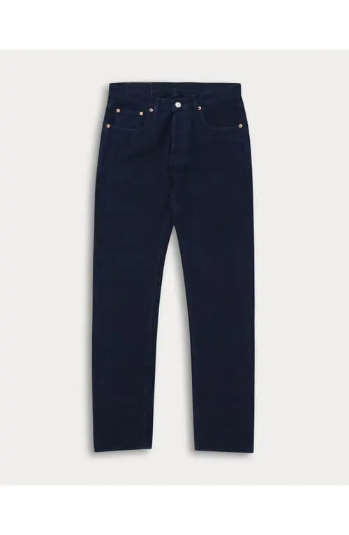 FORTELA Five-pocket Moleskin Trousers - Dark Blue