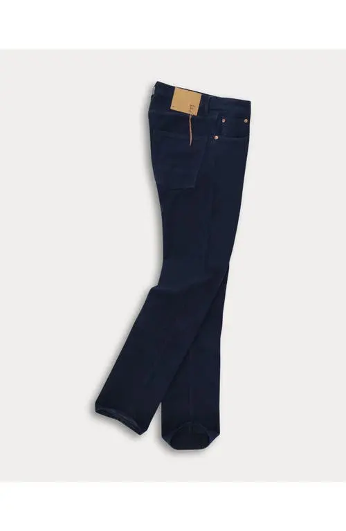 FORTELA Five-pocket Moleskin Trousers - Dark Blue