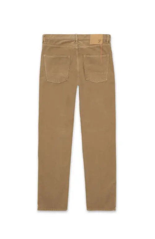 FORTELA Five-pocket Moleskin Trousers - Light Brown