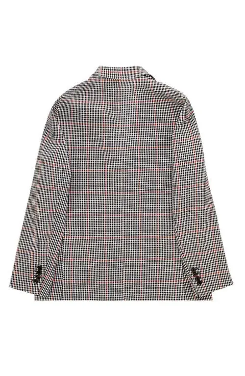 FORTELA Classic Wool Check Blazer - Blue