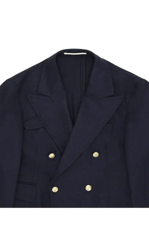FORTELA Classic Double-breasted Merino Wool Blazer