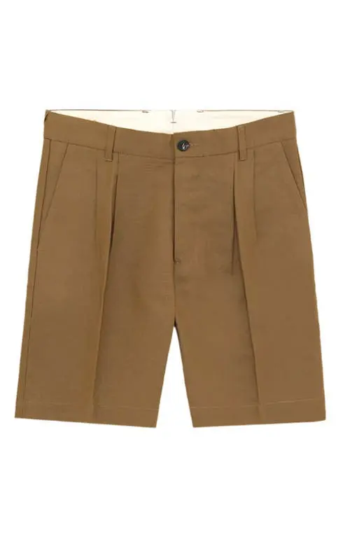 FORTELA Regular-fit Pleated Bermuda Shorts