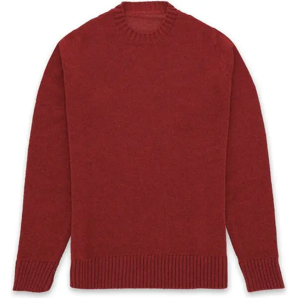 FORTELA Merino Wool Crewneck Sweater - Red