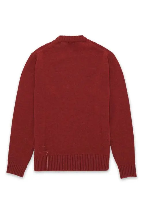 FORTELA Merino Wool Crewneck Sweater - Red