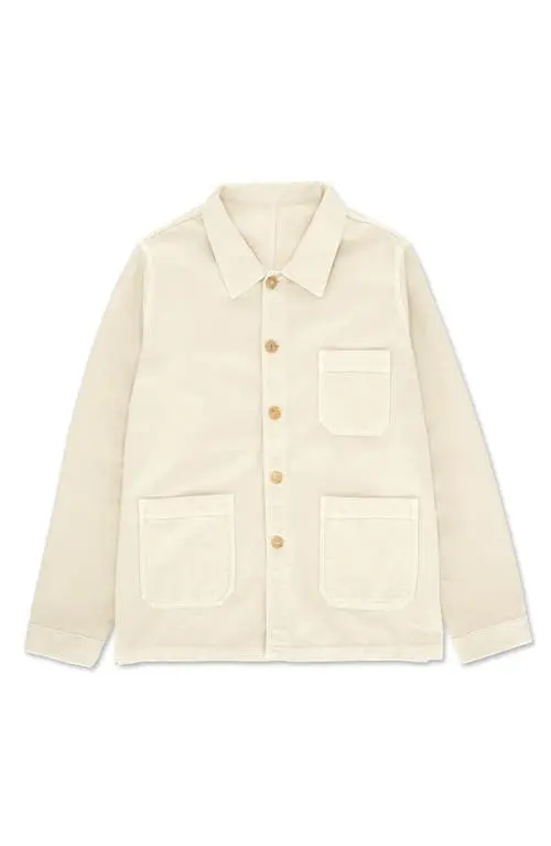 FORTELA Fergus Moleskin Chore Jacket - Cream