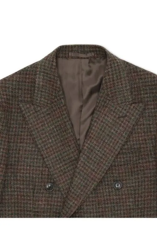 FORTELA Shetland Wool Double-breasted Jacket - Multicolor