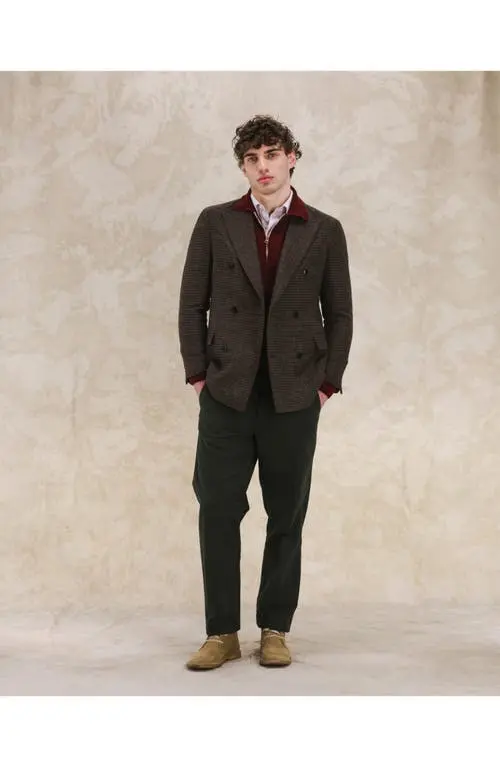 FORTELA Shetland Wool Double-breasted Jacket - Multicolor