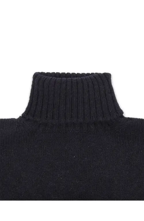 FORTELA Wool Turtleneck Sweater - Dark Blue