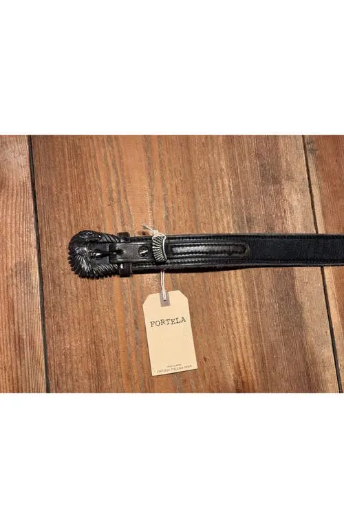 FORTELA Western Buckle Leather Belt