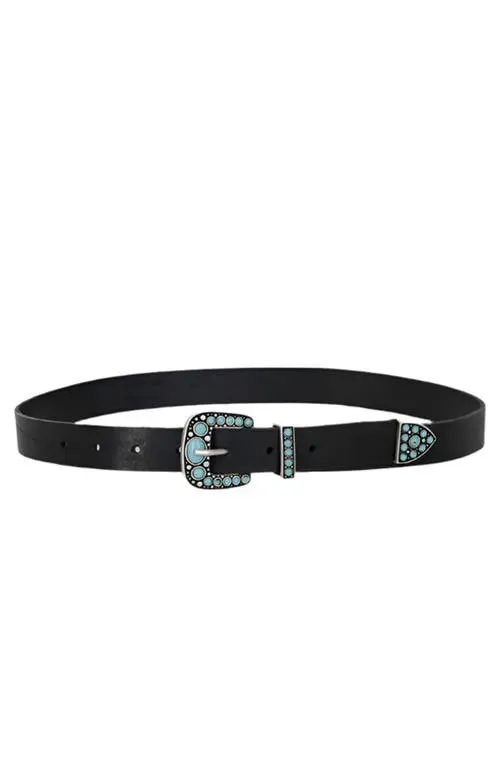 FORTELA Thelma Leather Belt - Black
