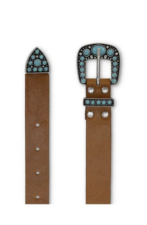 FORTELA Thelma Leather Belt - Light Brown