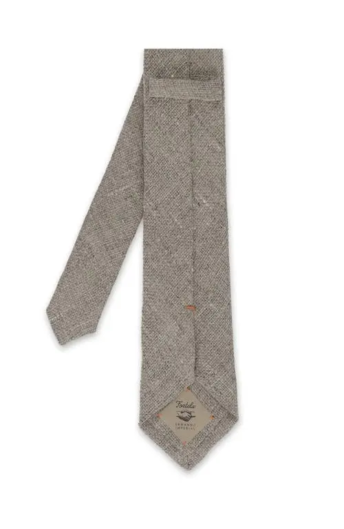 FORTELA Hemp-lyocell Blend Neck Tie - Beige