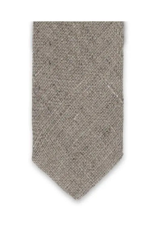 FORTELA Hemp-lyocell Blend Neck Tie - Beige
