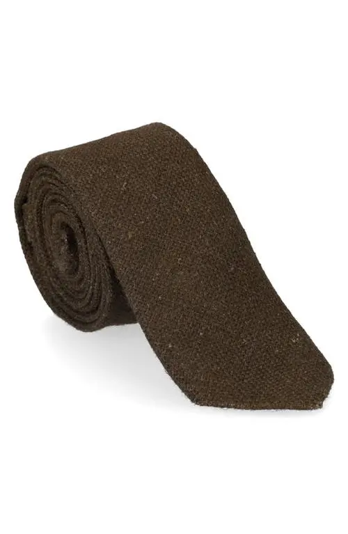 FORTELA Hemp-lyocell Blend Neck Tie - Dark Brown