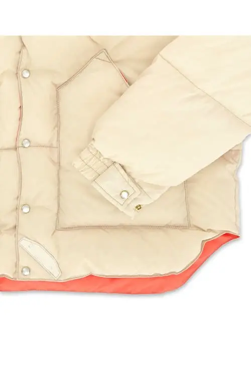FORTELA Christy Shearling Collar Nylon Jacket - Beige