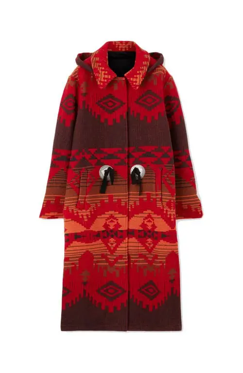 FORTELA Navajo Jacquard Virgin Wool Coat
