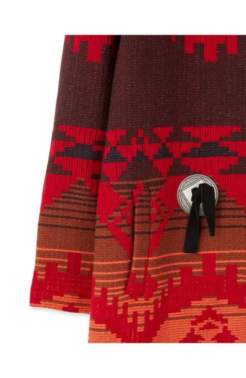 FORTELA Navajo Jacquard Virgin Wool Coat
