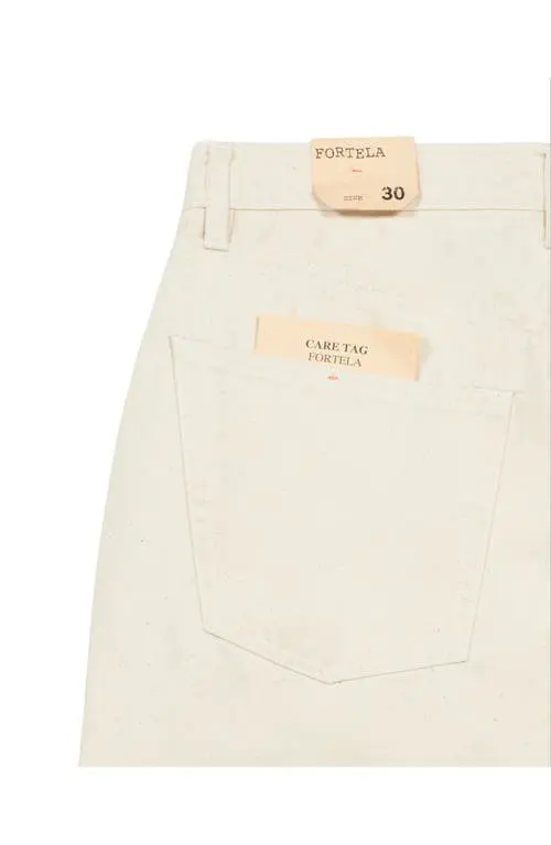 FORTELA John D Slim-fit Five-pocket Jeans - Ecru