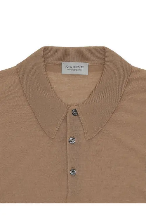 FORTELA Dorset Long Sleeve Polo Shirt - Camel