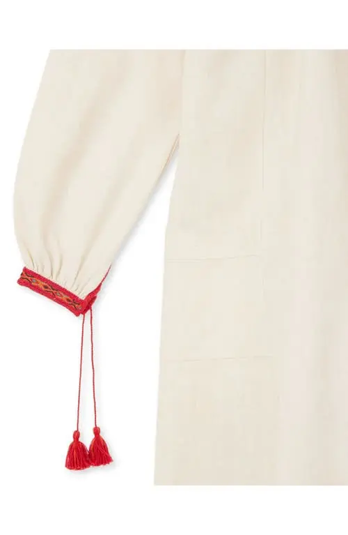FORTELA Afra Embroidered Cotton Kaftan Dress