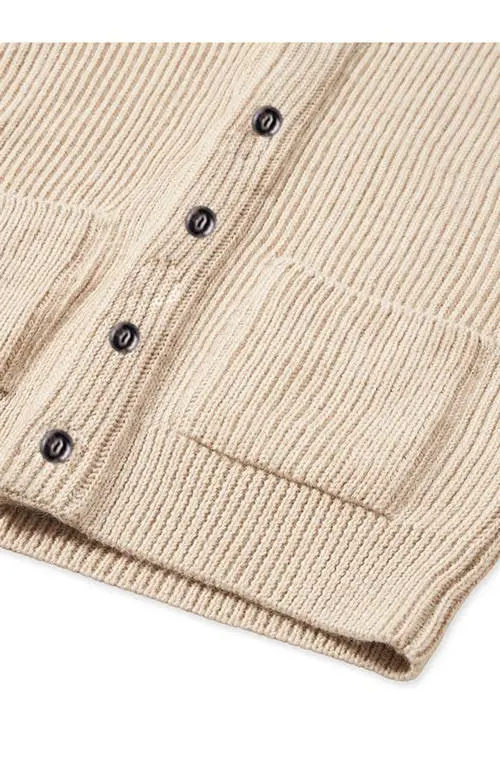 FORTELA Alpaca Blend Shawl Cardigan - Camel