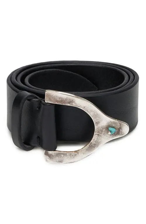 FORTELA Aged Silver And Turquoise Buckle Belt