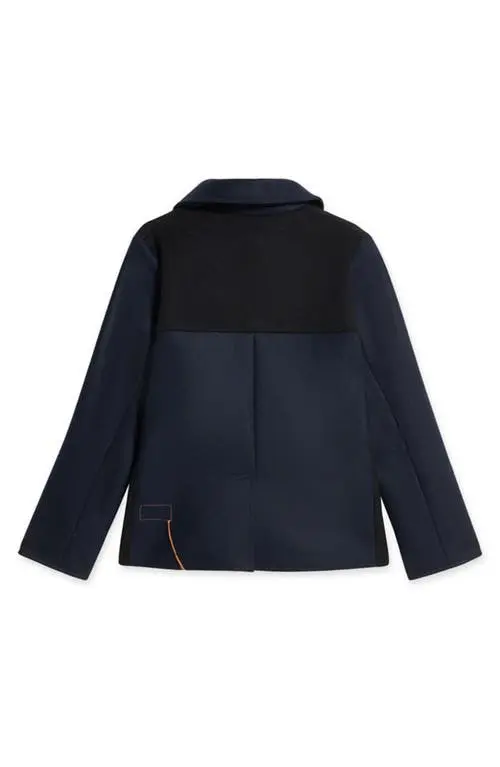 FORTELA Patchwork Wool Caban Jacket