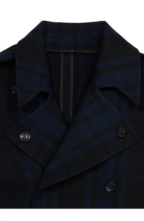 FORTELA Winston Double-breasted Checked Wool Coat