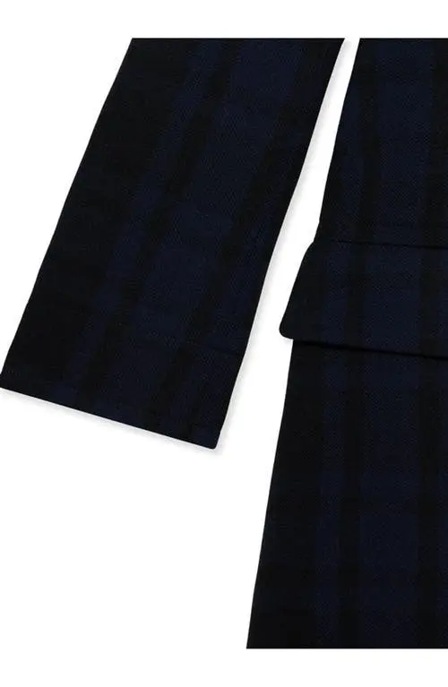 FORTELA Winston Double-breasted Checked Wool Coat