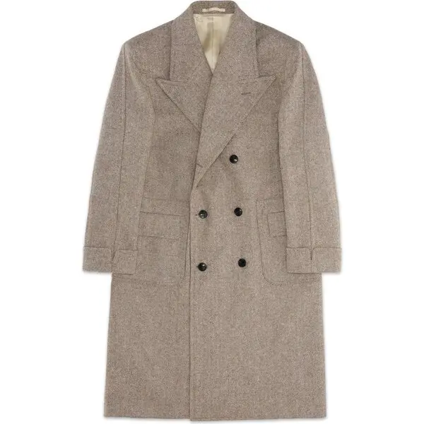 FORTELA Double Breasted Bogart Coat - Beige