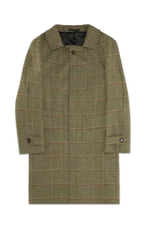 FORTELA Plaid Wool Overcoat