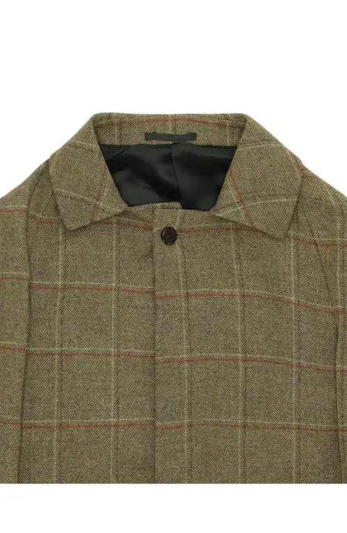 FORTELA Plaid Wool Overcoat - Multicolor