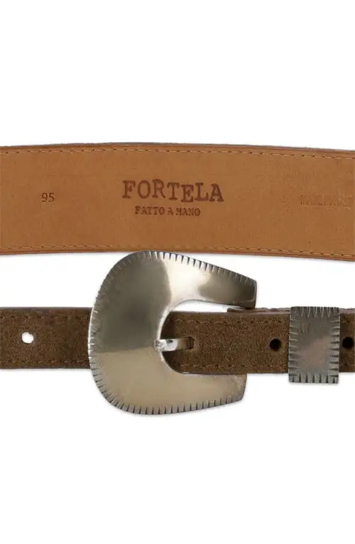 FORTELA Alabama Suede Leather Belt - Camel