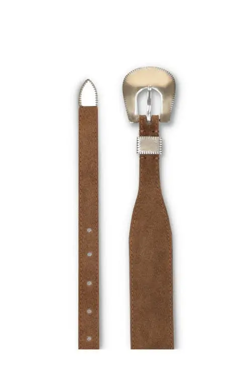 FORTELA Alabama Suede Leather Belt - Camel