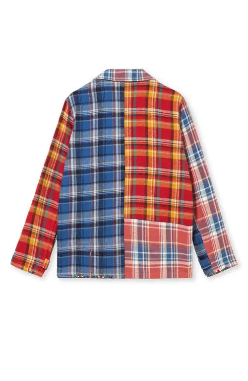 FORTELA Walicia Oversized Patchwork Plaid Shirt