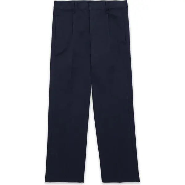 FORTELA Cotton Gabardine Pleated Trousers - Blue